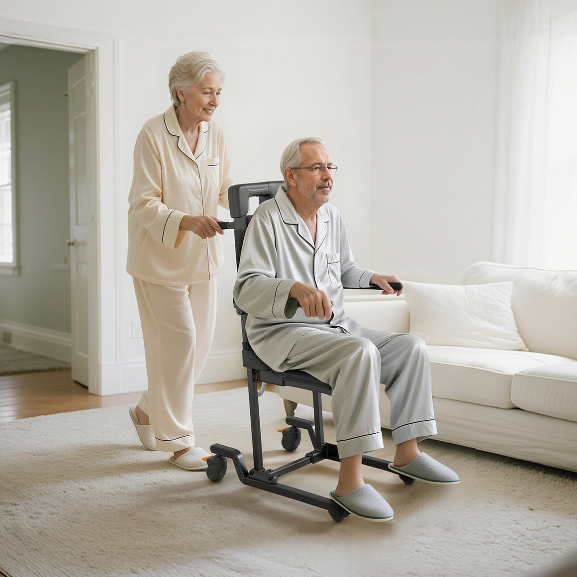 VOCIC AX35 Movable Electric Transfer Chair Lift with 4 Wheels – VOCIC.com