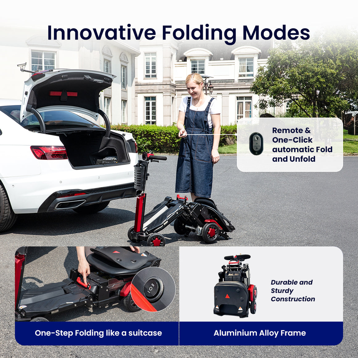 Automatic Folding Scooter | Remote Control Foldable Mobility Scooter ...